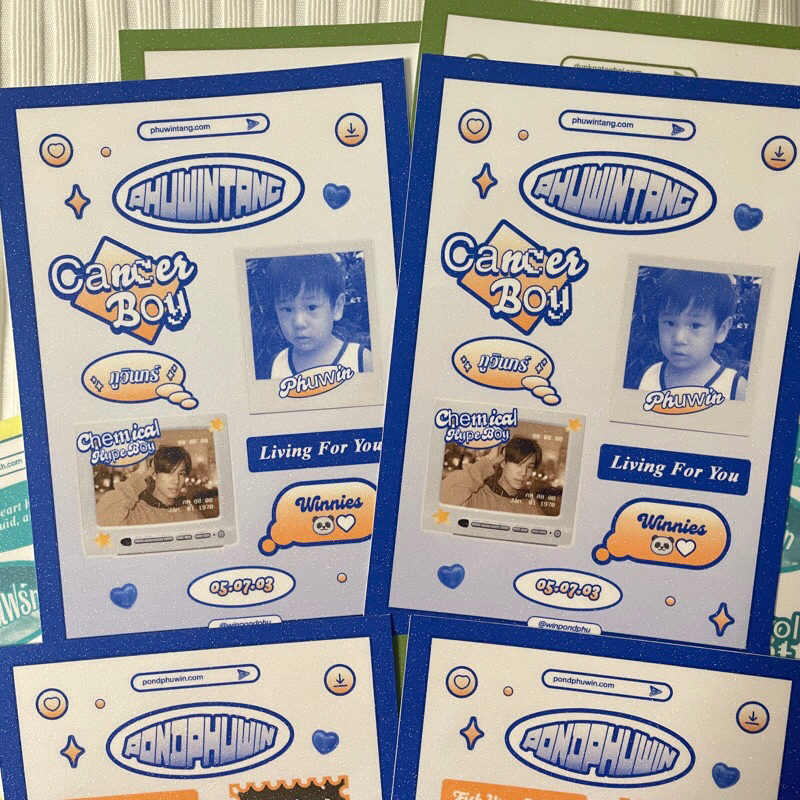 Jual [READ DESC] Sticker Set Thai Actors Gemini Fourth Mark Pakin Pond Naravit Phuwin Joong Dunk ...