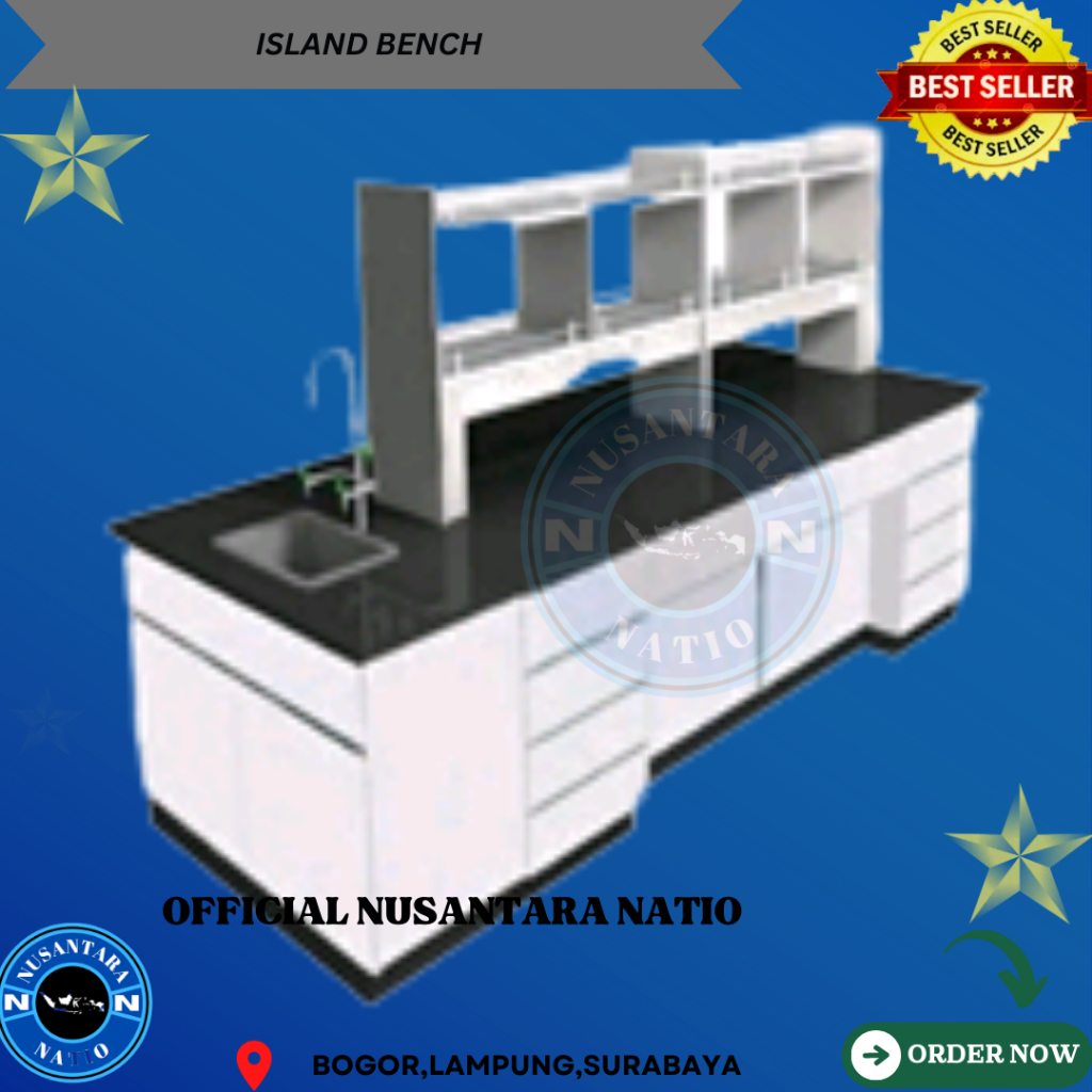 Jual Island Bench,Meja Laboratorium Multiplex 18mm HPL | Shopee Indonesia