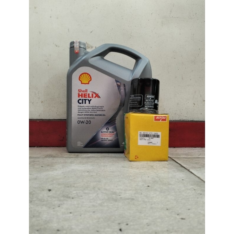 Jual Paket Shell Helix City 0W-20 + Filter Oli Xpander/ Outlander ...