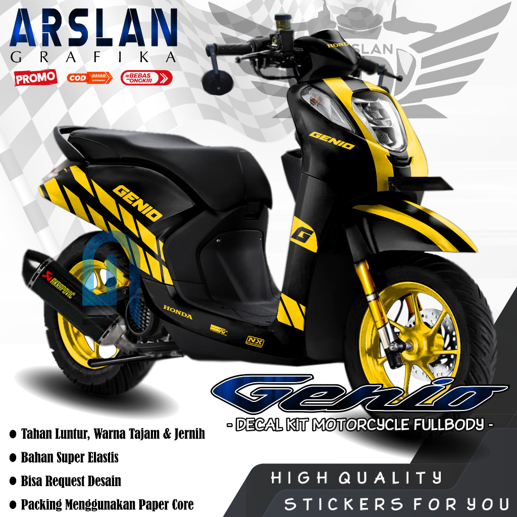 Jual Decal GENIO Full Body Stiker Honda GENIO Full Body Dekal GENIO ...