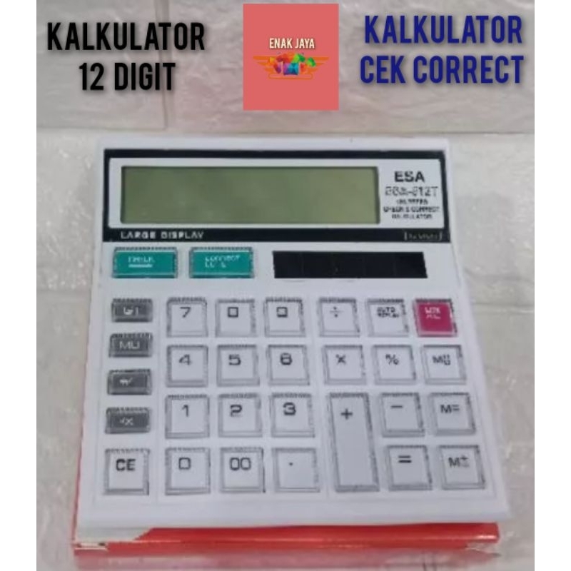 Jual Original kalkulator Besar Esa 512 T 12 Digit/Kalkulator Cek ...