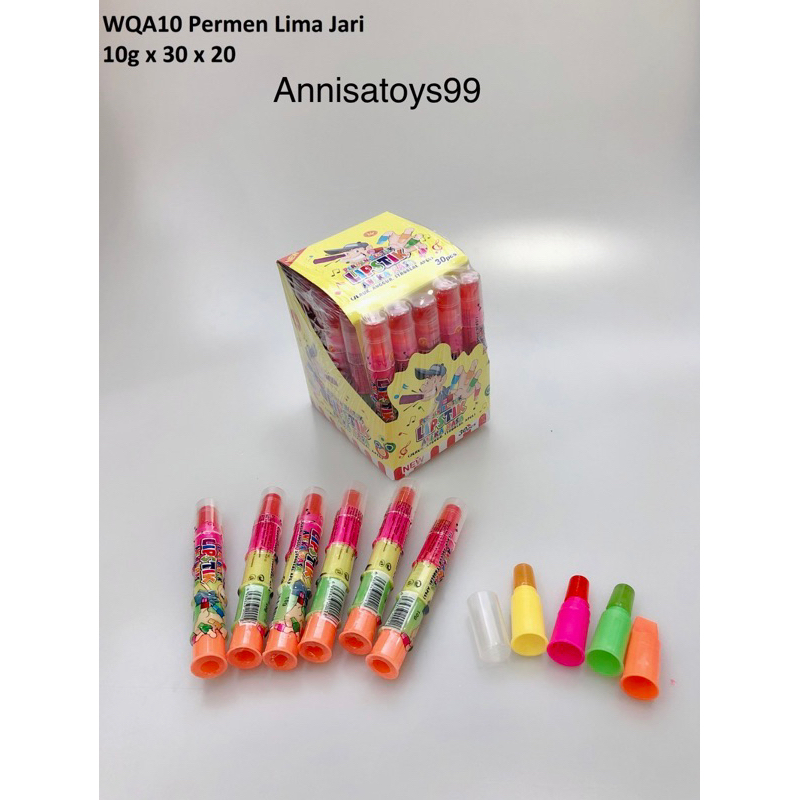 Jual PERMEN LIPSTIK JARI 5 JARI ISI 30PCS | Shopee Indonesia