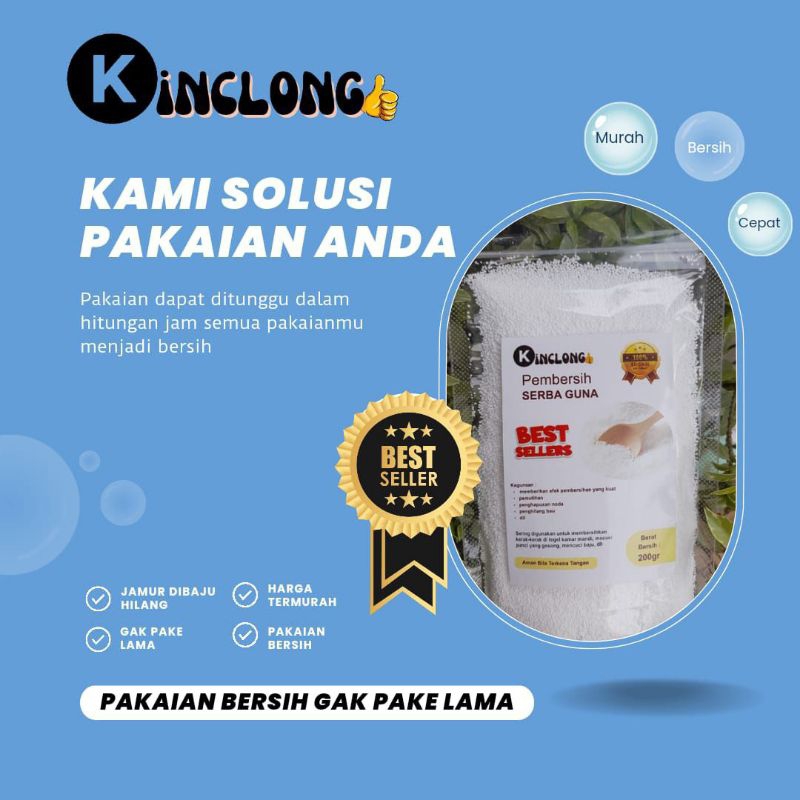 Jual [STOKIS RESMI] KINCLONG Serbuk AntiNoda dan Pemutih Baju Pakaian ...