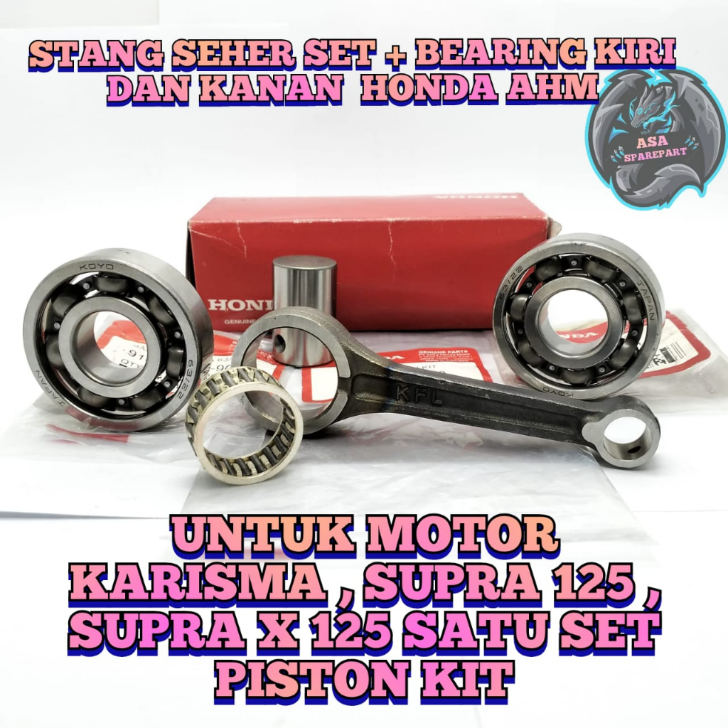 Jual STANG SEHER SET + BEARING KIRI DAN KANAN 63/22 2 PCS ASLI ORIGINAL motor HONDA KARISMA ...