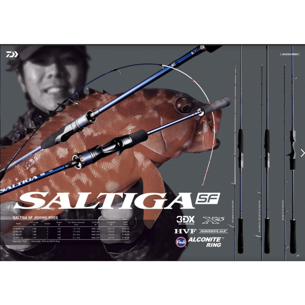 Jual Daiwa Saltiga SF Model 2019 Slow Fall Jigging Rod Joran Pancing | Shopee Indonesia