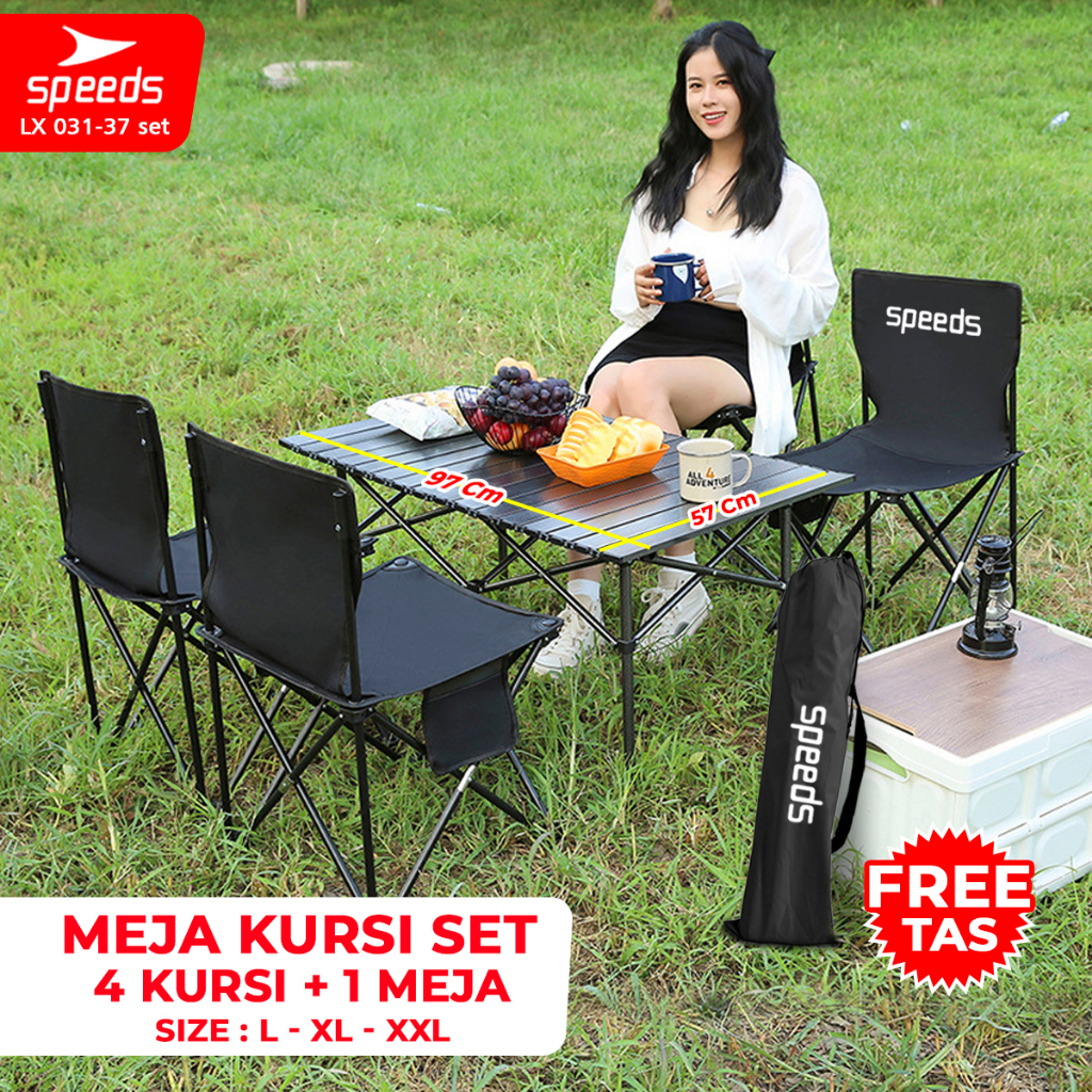 Jual SPEEDS Meja Kursi Lipat Portabel Praktis Efisien untuk Outdoor ...