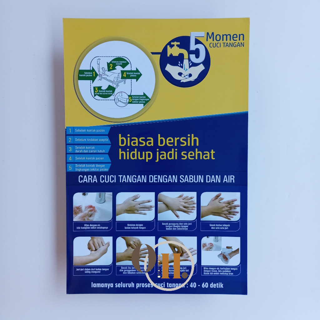 Jual Poster 5 Momen Cuci Tangan Medis - 5 Momen Cuci Tangan Khusus ...