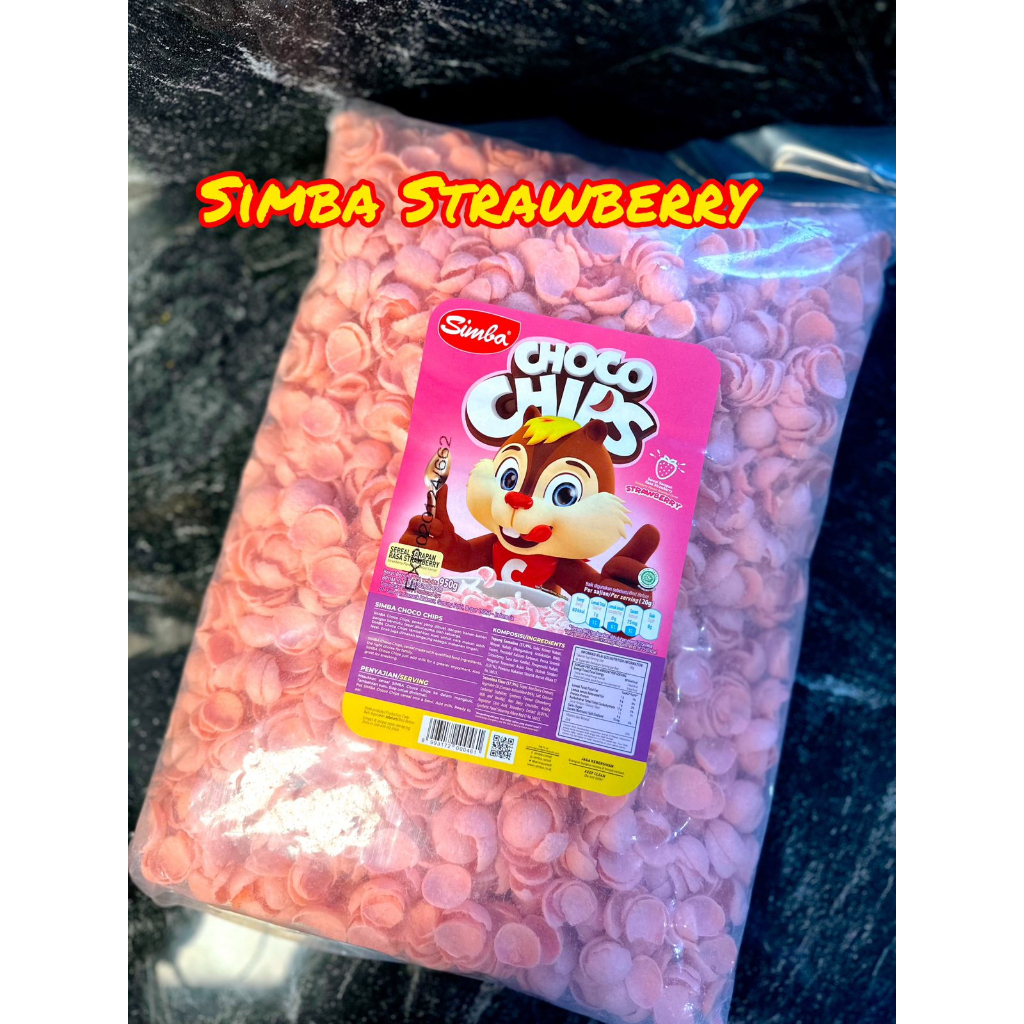 Jual Simba Choco Chips Crunch Strawberry 500 gr (1/2 kg) | Shopee Indonesia