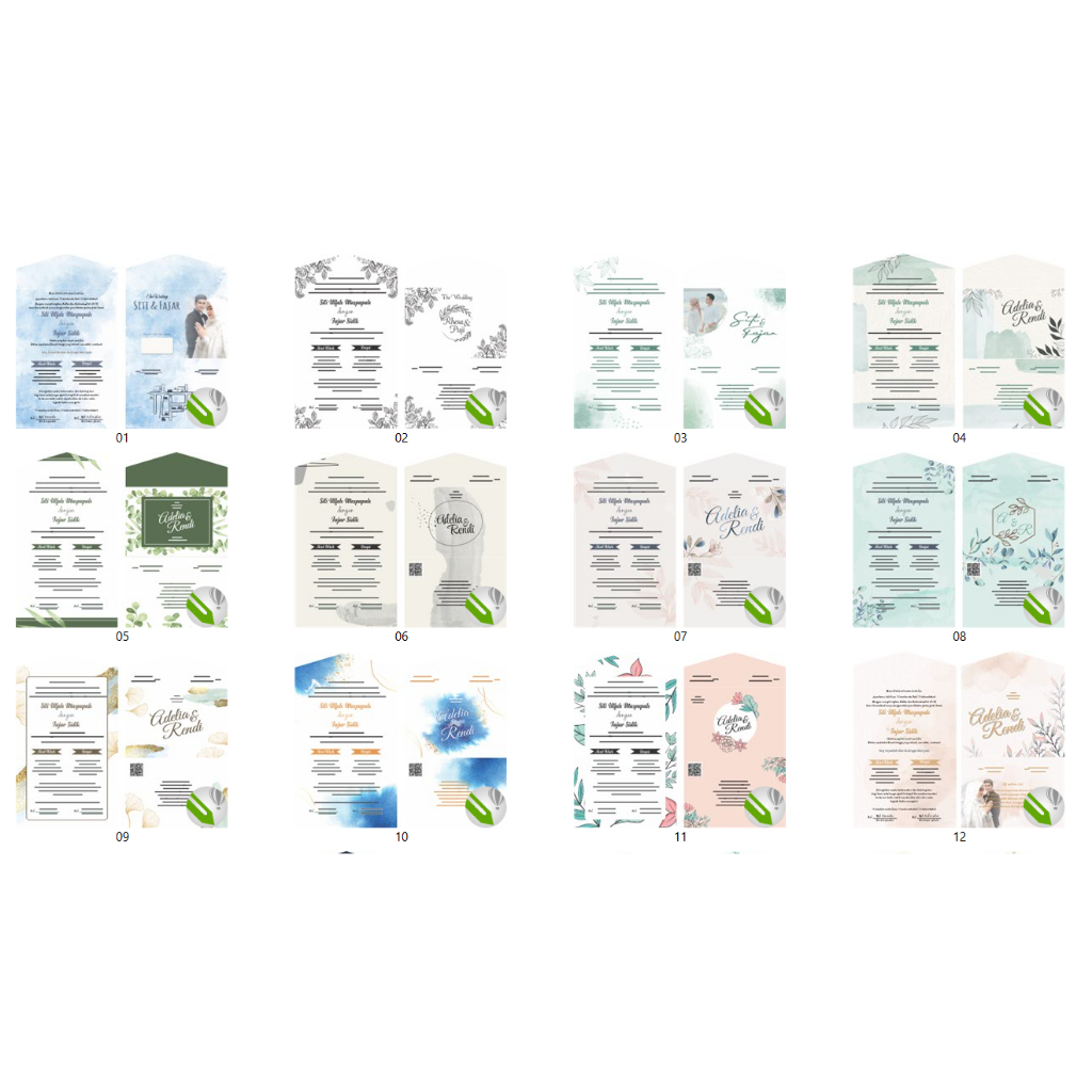 Jual Template Undangan Pernikahan Amplop Desain Rustic Kekinian Format ...