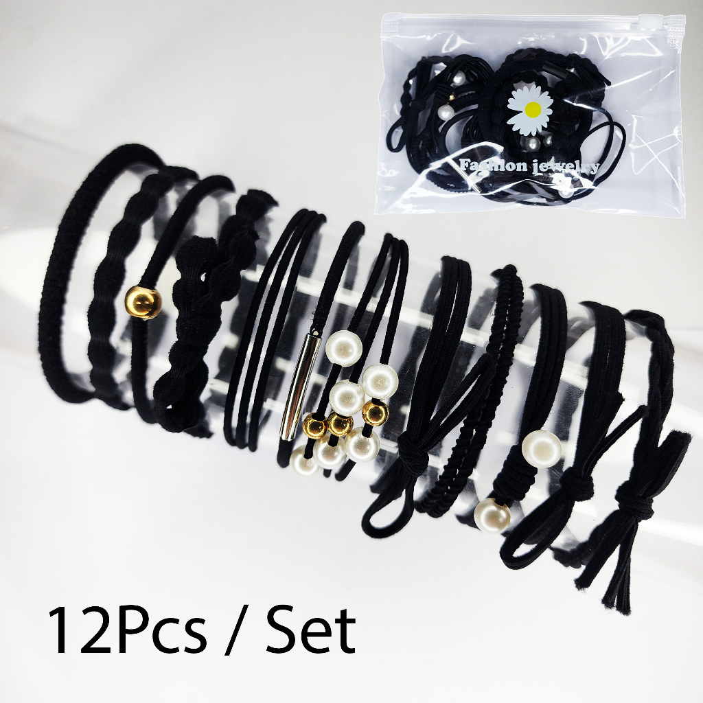 Jual ED - FREE POUCH - 12PCS / SET IKAT RAMBUT KOREA KPOP / IKAT RAMBUT ...