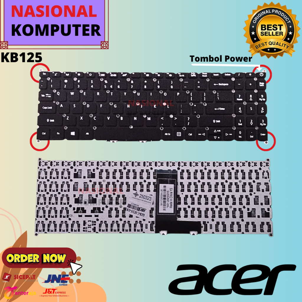 Jual Keyboard Acer Aspire 3 A315 A315-42 SF315-41 SF315-51 SF315-52 ...