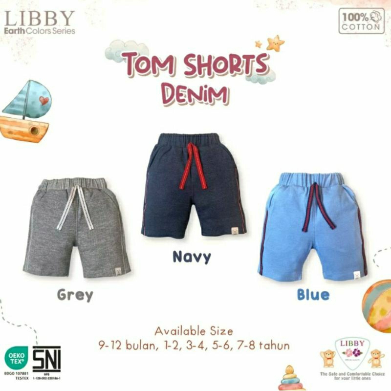 Jual LIBBY Earth Celana Tom Short Denim Boy | Shopee Indonesia