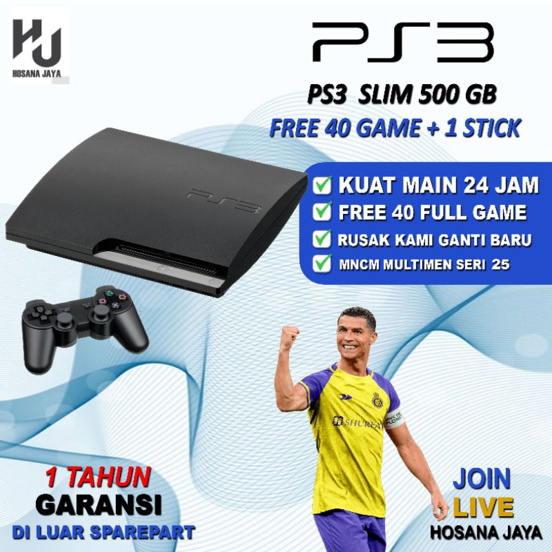 Jual Ps3 slim 1Tb seri 25 + 2stik + Full Game Terbaru | Shopee Indonesia