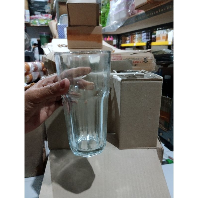 Jual Gelas susu tinggi jumbo bahan kaca (1 pcs) | Shopee Indonesia