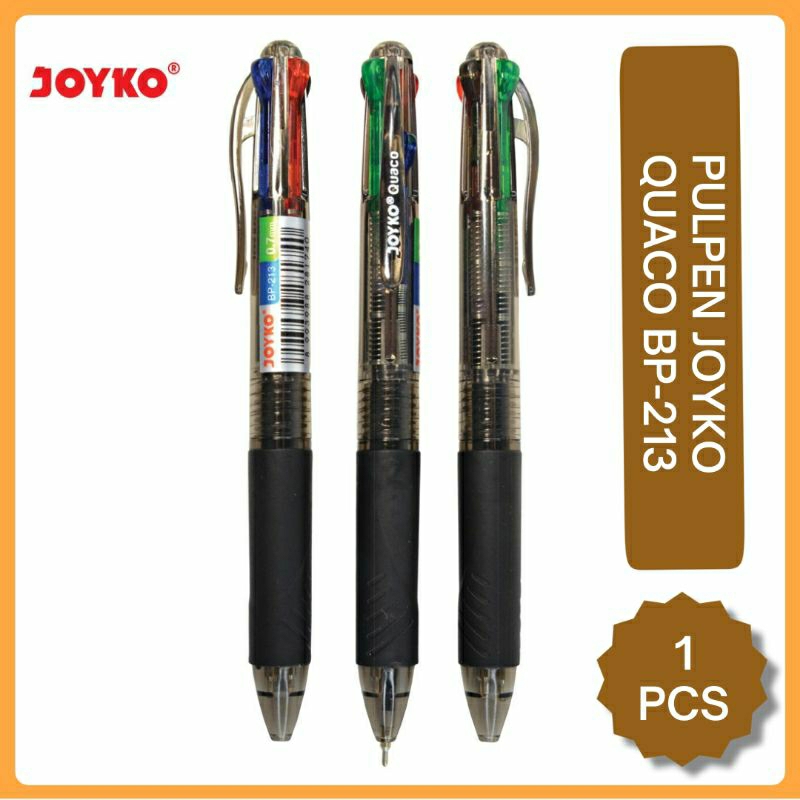 Jual Pulpen 4 Warna Joyko Quaco 3 BP-213 / Pena Warna Warni 4 Joyko ...