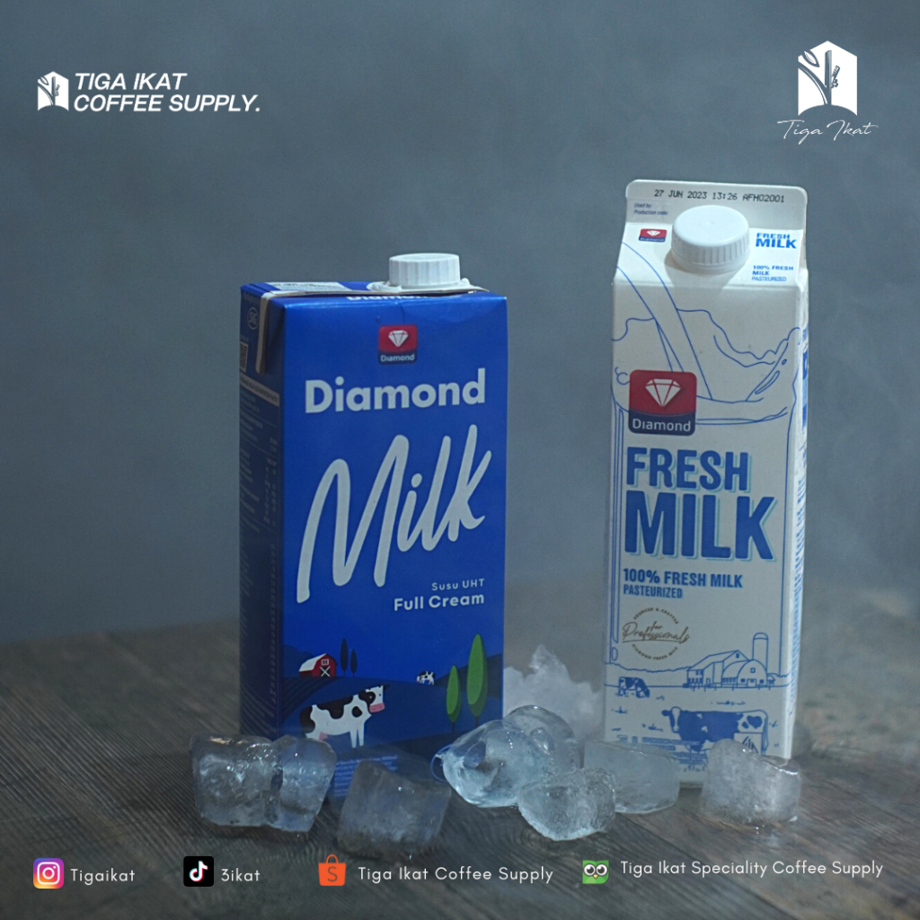 Jual SUSU DIAMOND UHT FULL CREAM / FRESH MILK - SATUAN 1 PCS / 1 LITER | Shopee Indonesia