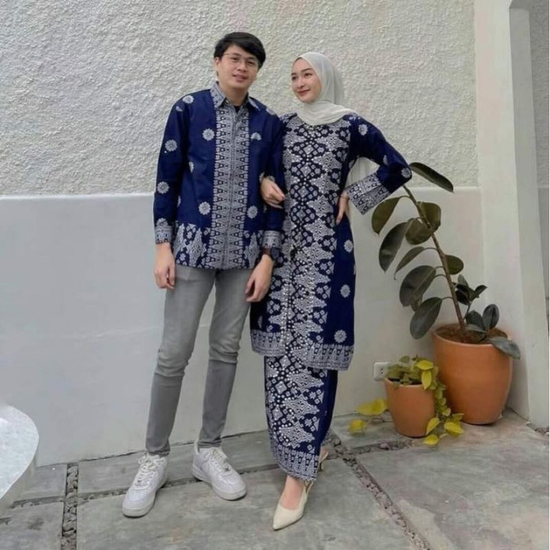 Jual Couple setelan batik songket Palembang motif kurung U | Shopee ...