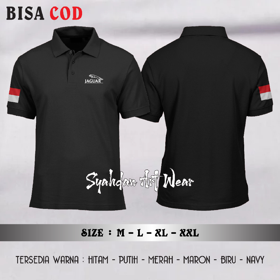 Jual SYAHDAN / KAOS POLO PRIA PREMIUM JAGUAR LOGO SIMPEL BENDERA ...