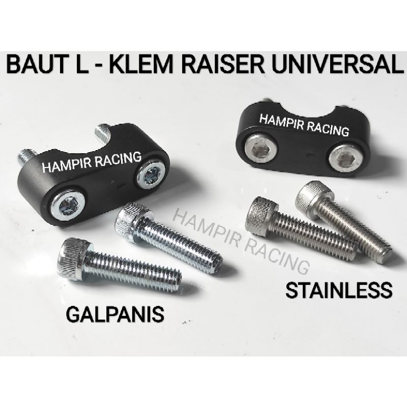 Jual [PROMO] BAUT L STAINLESS RAISER FINO RX KING BYSON XABRE XRIDER RX ...