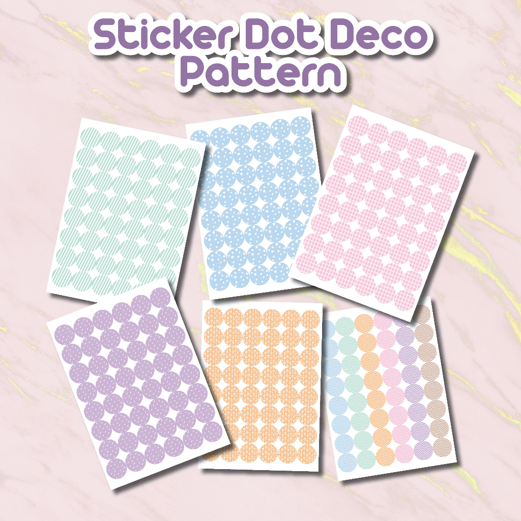 Jual Stiker Label Dot Deco Pattern Aesthetic / Stiker Dot Warna ...