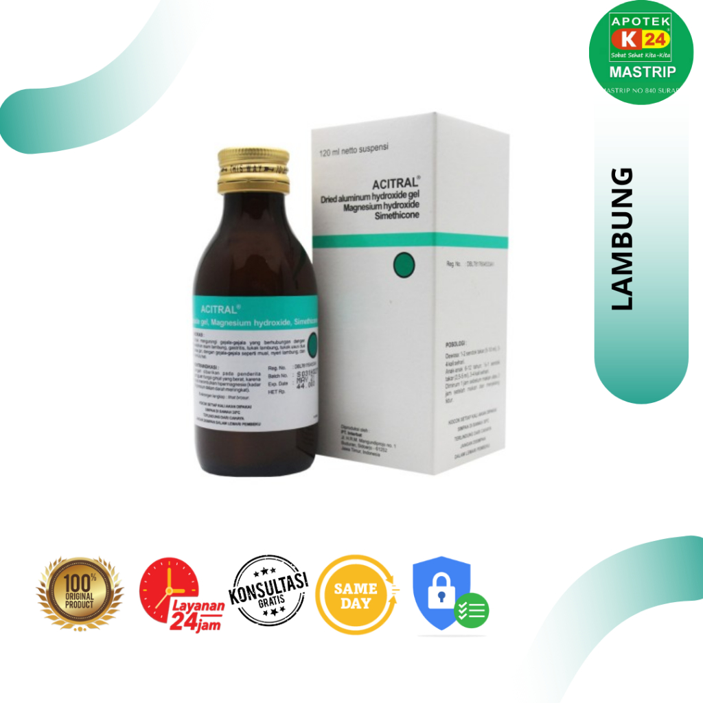 Jual Acitral Sirup / Asam Lambung Gastritis Tukak Lambung / 6 Tahun ...