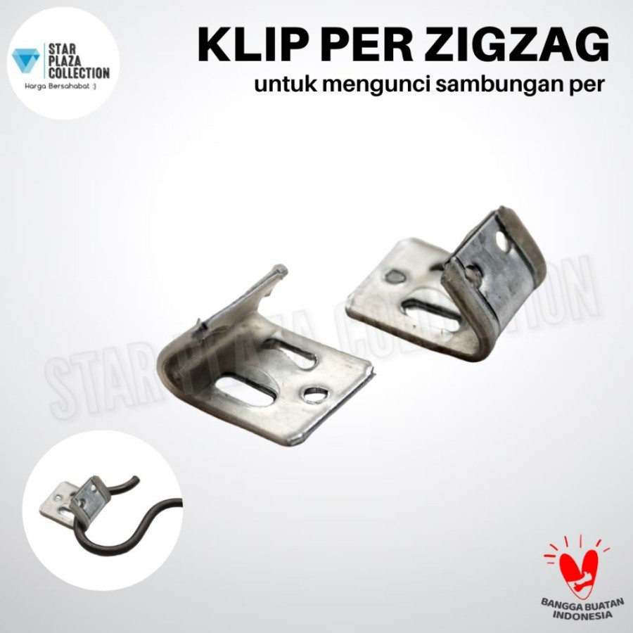 Jual Klip / Cangkolan / Klem Besi Pengikat Peer Per Sofa Spring ZigZag ...