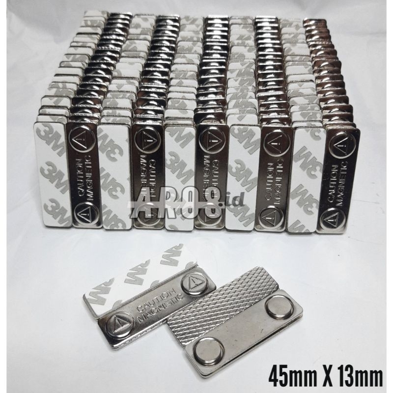 Jual Magnet Name Tag Magnet Nama Dada Magnetic Coution (45mmX13mm ...
