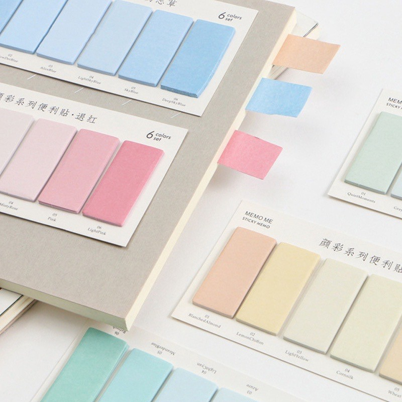 Jual 120 Sheets Label Sticky Note Pastel Note Paper Pembatas Buku ...