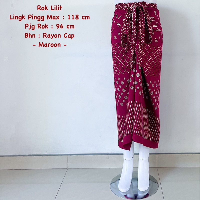 Jual Rok Lilit Batik Instan Modern Warna Hitam Merah Navy Lemon Orange ...