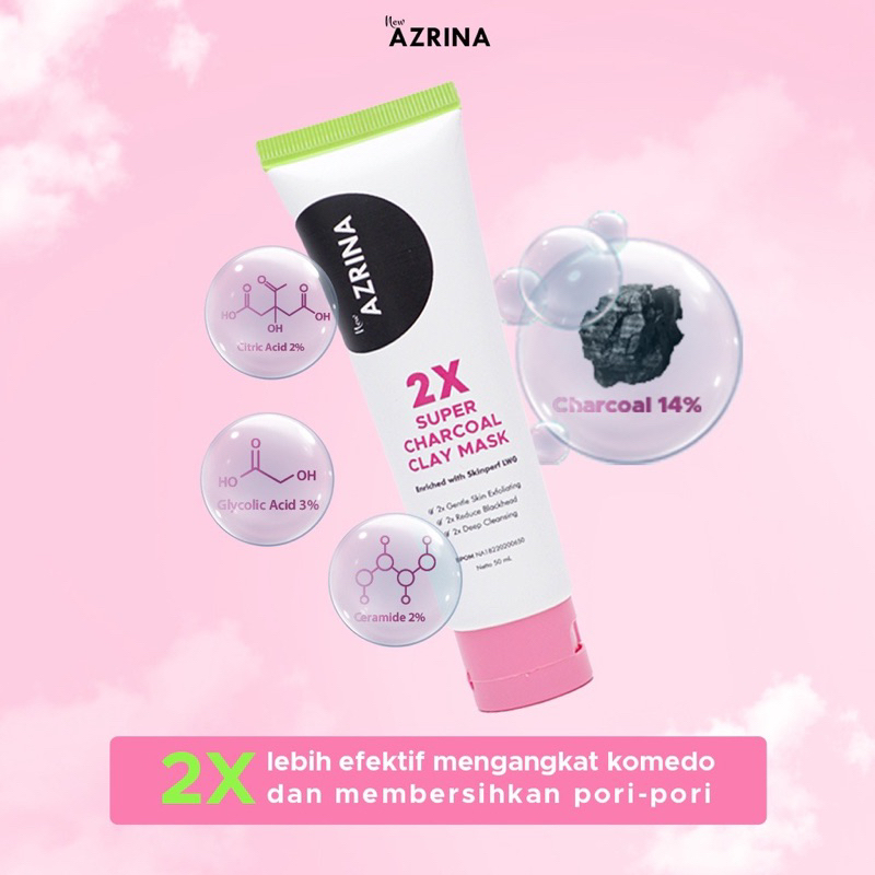 Jual AZRINA 2x CHARCHOAL MASK | Shopee Indonesia