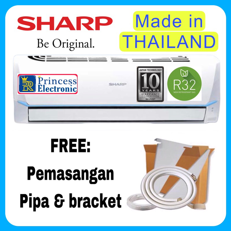 Jual Ac Sharp 1/2 PK Thailand AH A 5 SAY Free pemasangan Pipa dan ...