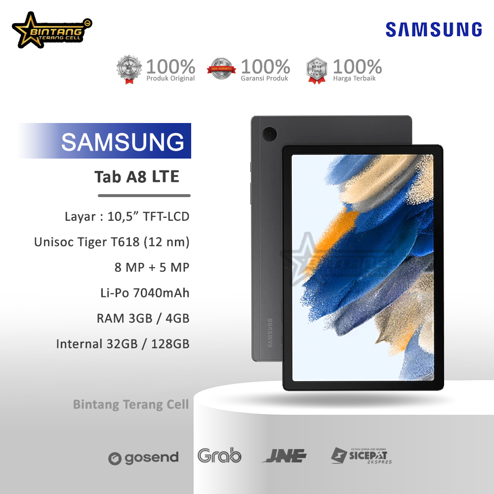 Jual Samsung Tablet Tab A8 LTE Ram 4/128Gb Ram 4/64Gb Garansi Resmi ...