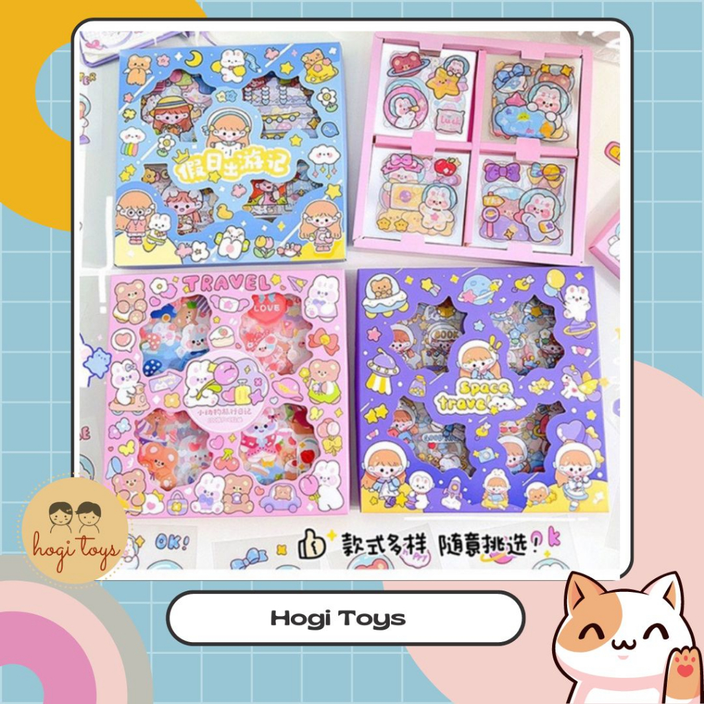 Jual Stiker 100 Lembar Korea Motif Anak Perempuan Masu Momo Tea Time ...
