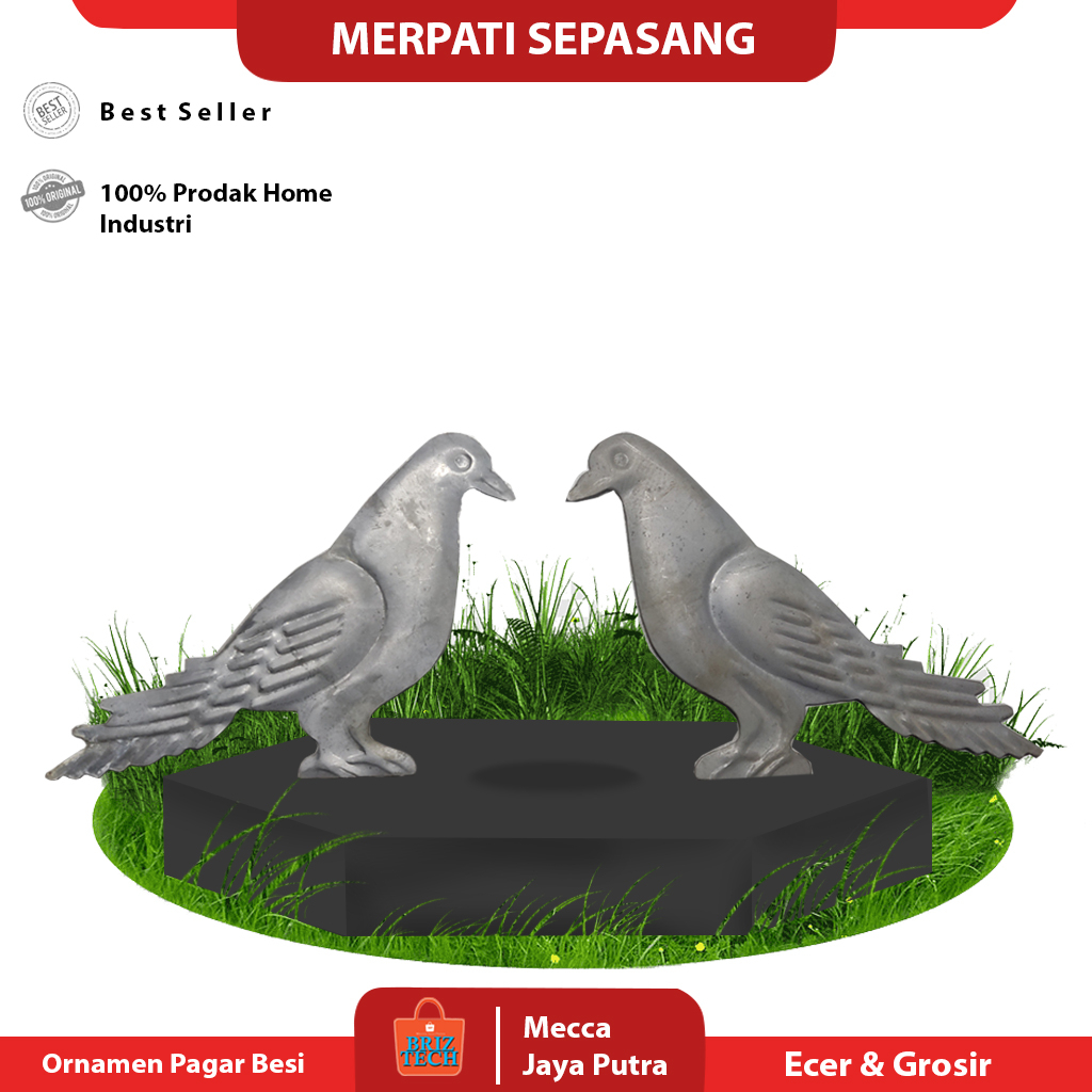 Jual Merpati plat besi berkualitas ornamen pagar besi merpati 1 pasang ...