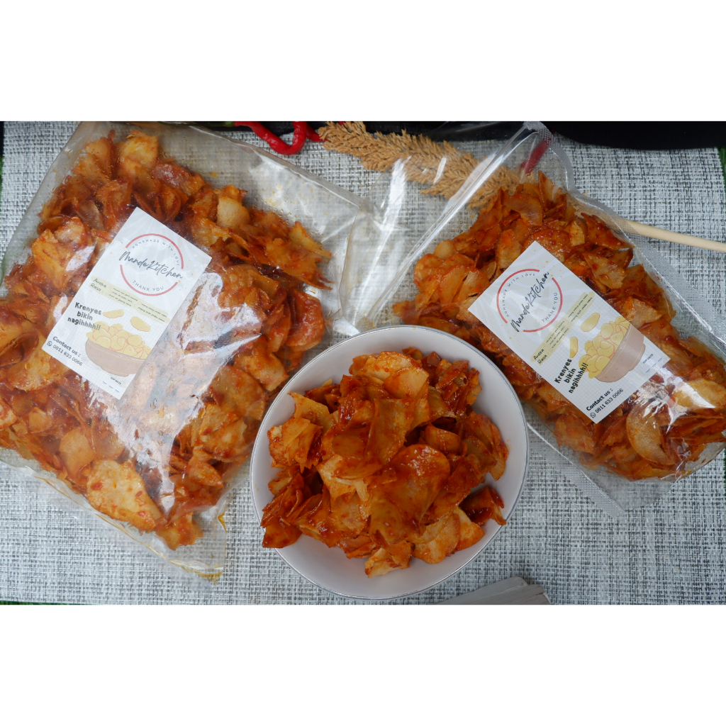 Jual Keripik Singkong Balado 100 gr / Keripik Khas Mande Kitchen ...