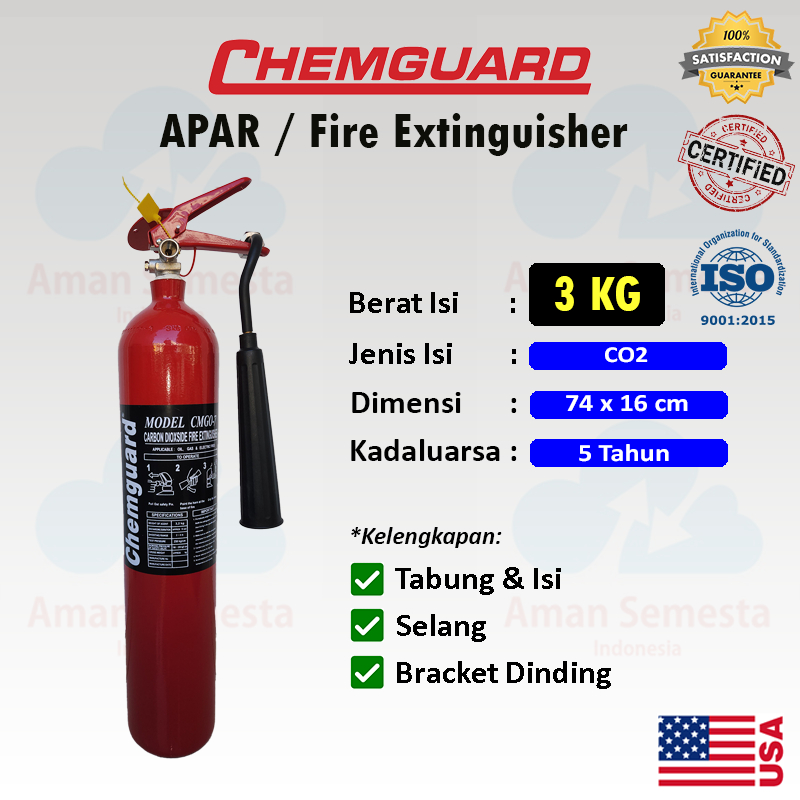 Jual APAR CO2 3 KG CHEMGUARD - Alat Pemadam Api / Fire Extinguisher | Shopee Indonesia