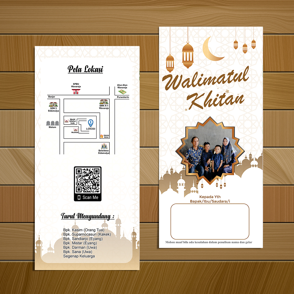 Jual Undangan Khitan / Sunatan / Walimatul Khitan Model Islami Free ...