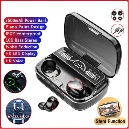Jual Headset Bluetooth F9 TWS Earphone Bluetooth 5.3 NIRKabel Powerbank ...