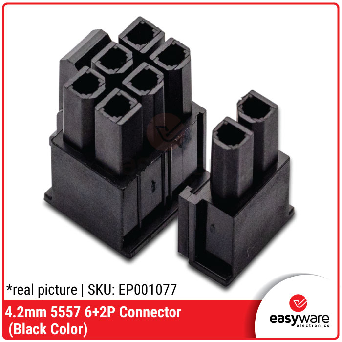 Jual Connector 4.2mm 5557 6+2P Male 8P PCIe Molex Housing 6 Pin + 2 Pin | Shopee Indonesia