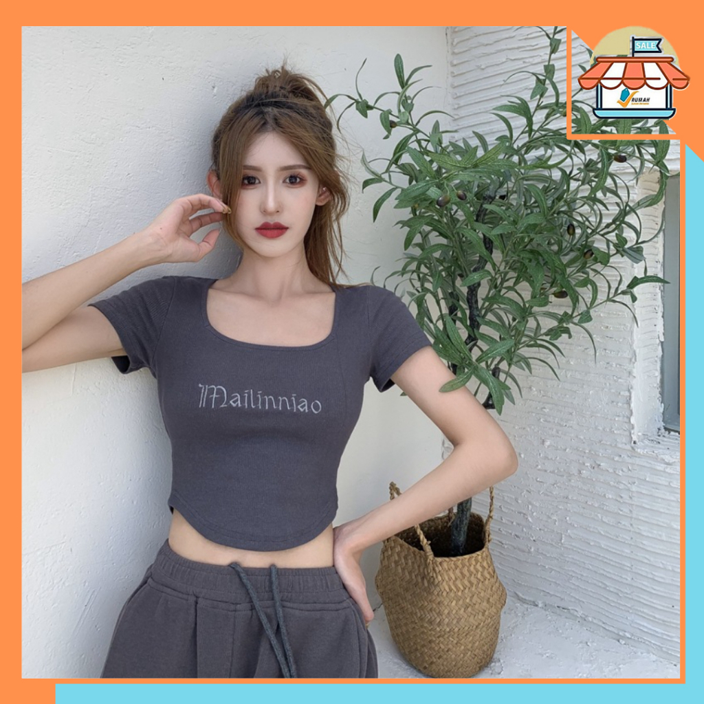 Jual RSB BJ385 Korean Crop Top Rib Sexy Crop Top Kaos Wanita Ava Basic ...