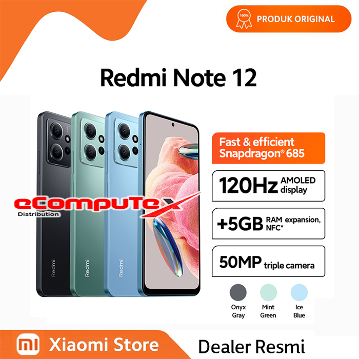 Jual XIAOMI REDMI NOTE 12 RAM 8GB/128GB ORIGINAL GARANSI RESMI 1 TAHUN ...