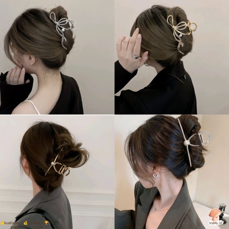 Jual Jepit Rambut Bahan Metal Ukuran Besar/Jepit Logam Metalik Gaya ...