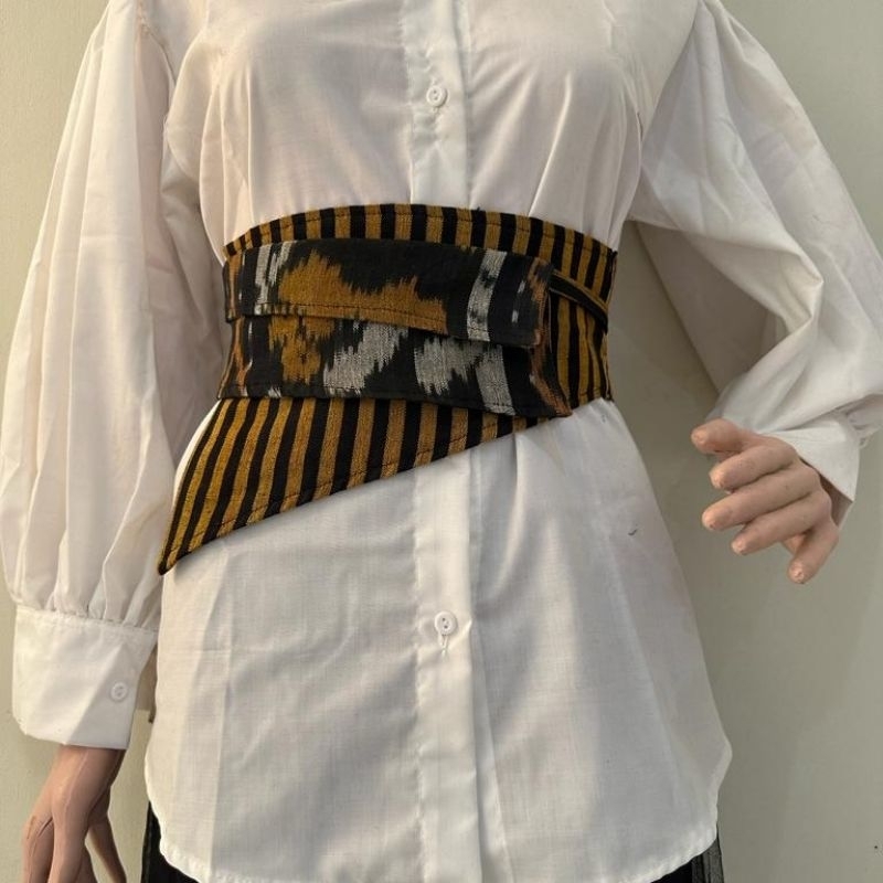 Jual obi belt tenun - obi belt - ikat pinggang tenun - belt wanita/pria ...