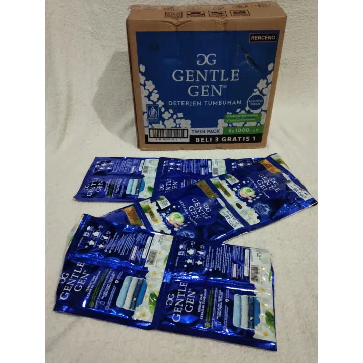 Jual (Renceng isi 14 Sachet) GENTLE GEN Detergen Cair Tumbuhan 80ml ...