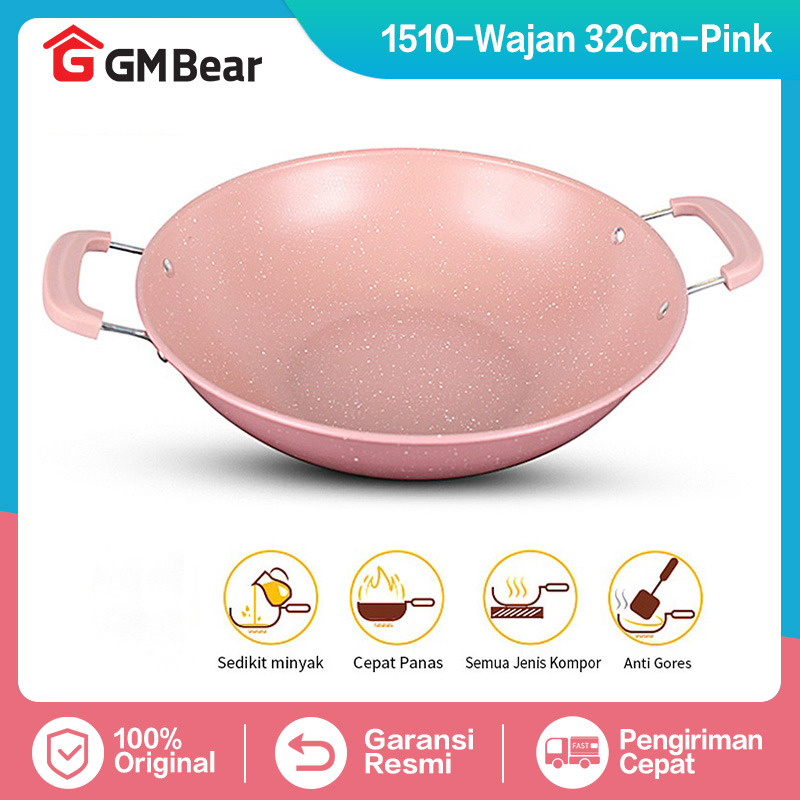 Jual GM Bear Wajan Penggorengan 32cm 1510 - Wok Pan 32cm | Shopee Indonesia