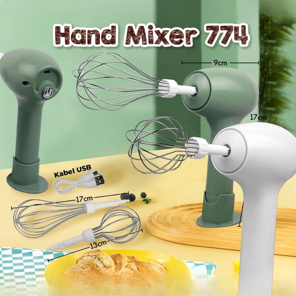 Jual Alat Pengocok Telur Dan Kue / Hand Mixer 774 ( 1 Bal 6 Set ...