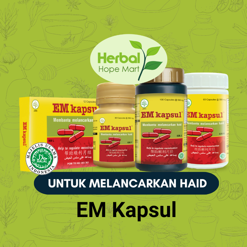 Jual Em Kapsul - Herbal Untuk Melancarkan Haid / Pelancar Haid - Aman ...