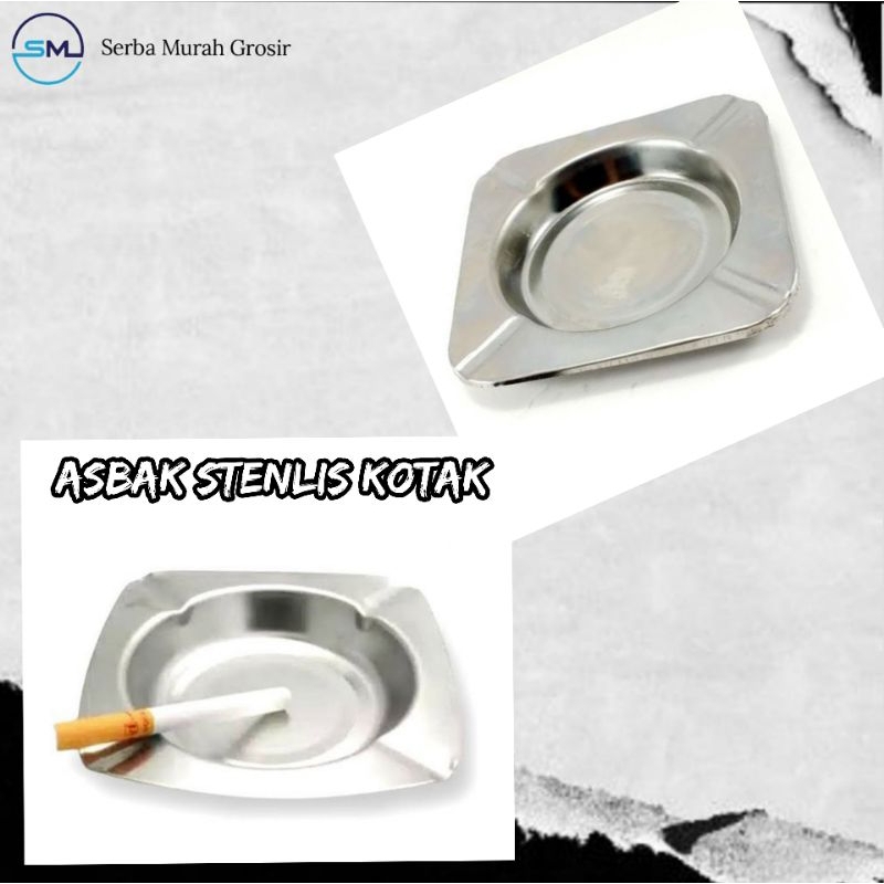 Jual Asbak Rokok/Asbak Stenlis Kotak | Shopee Indonesia