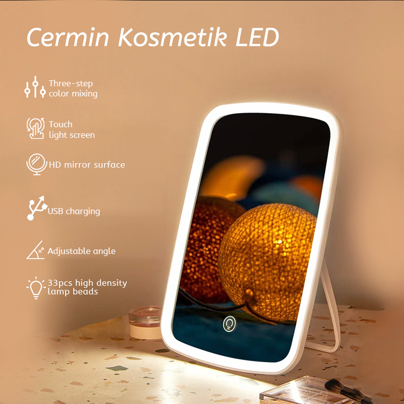 Jual Mirror Touch Screen Led /Cermin Makeup LED / /Cermin Make up Meja ...