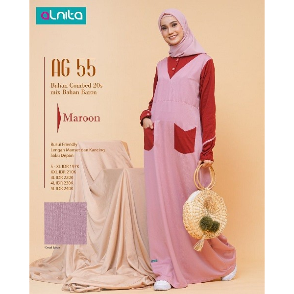 Jual GAMIS MERK ALNITA AG 55 | Shopee Indonesia